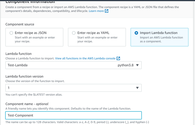How To Deploy A Lambda Function As A Component On An Edge Machine Using